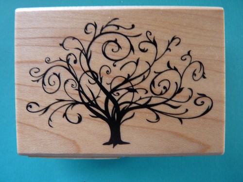 Artsy Tree with Swirly Branches INKADINKADO Rubber Stamp | eBay