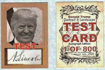 Donald Trump ACEO Abe Lincoln United States Presidential Test Card | eBay