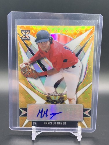 2021 Leaf Valiant Marcelo Mayer Auto RC Rookie 1/10 RED SOX Gold SSP ...