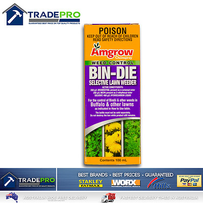 Bin-Die Clover Oxalis Bindi Killer Selective Lawn Weed Kill 100ml ...