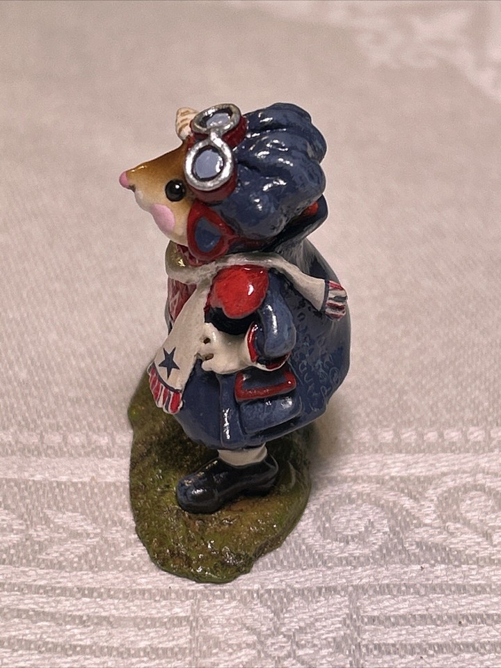 Wee Forest Folk M-267 ACE Aviator/Pilot Mouse RWB Version Retired | eBay