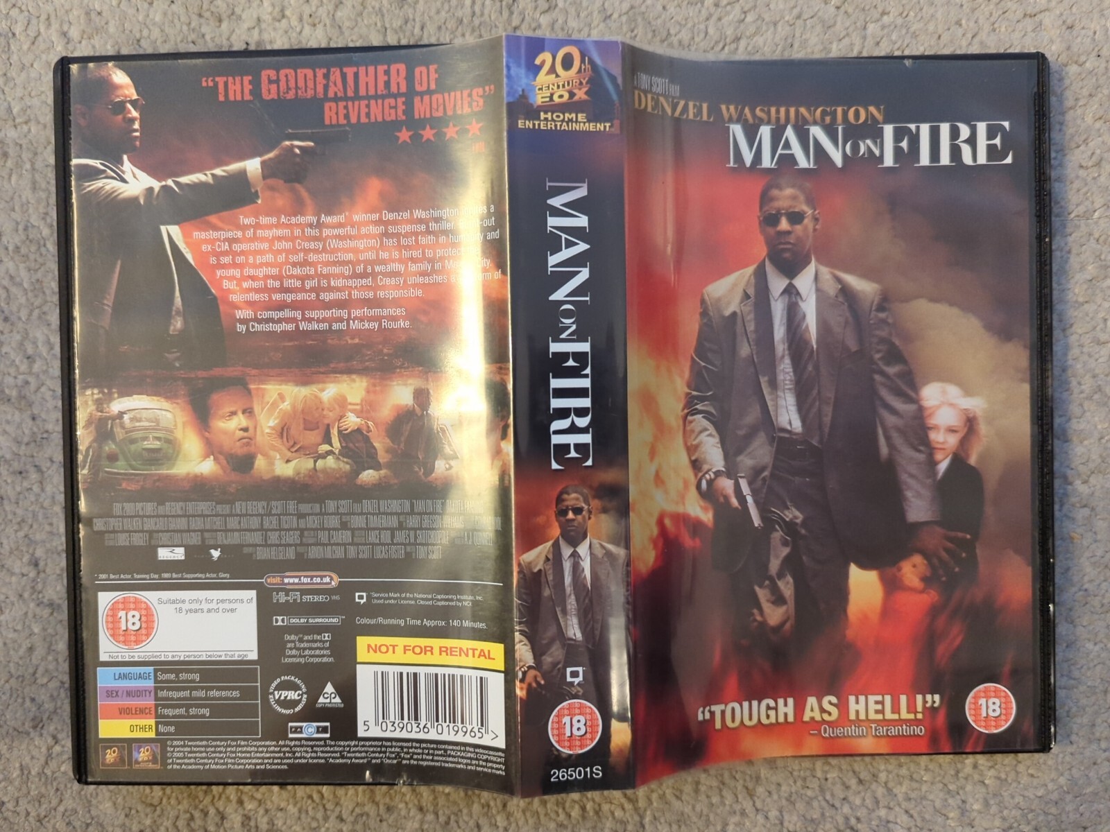 Man On Fire (VHS, 2005) for sale online | eBay