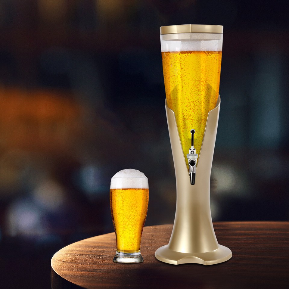 Beer Tower Drink Dispenser 3L Ice Cold Mimosa Tower Drink Beverage ...