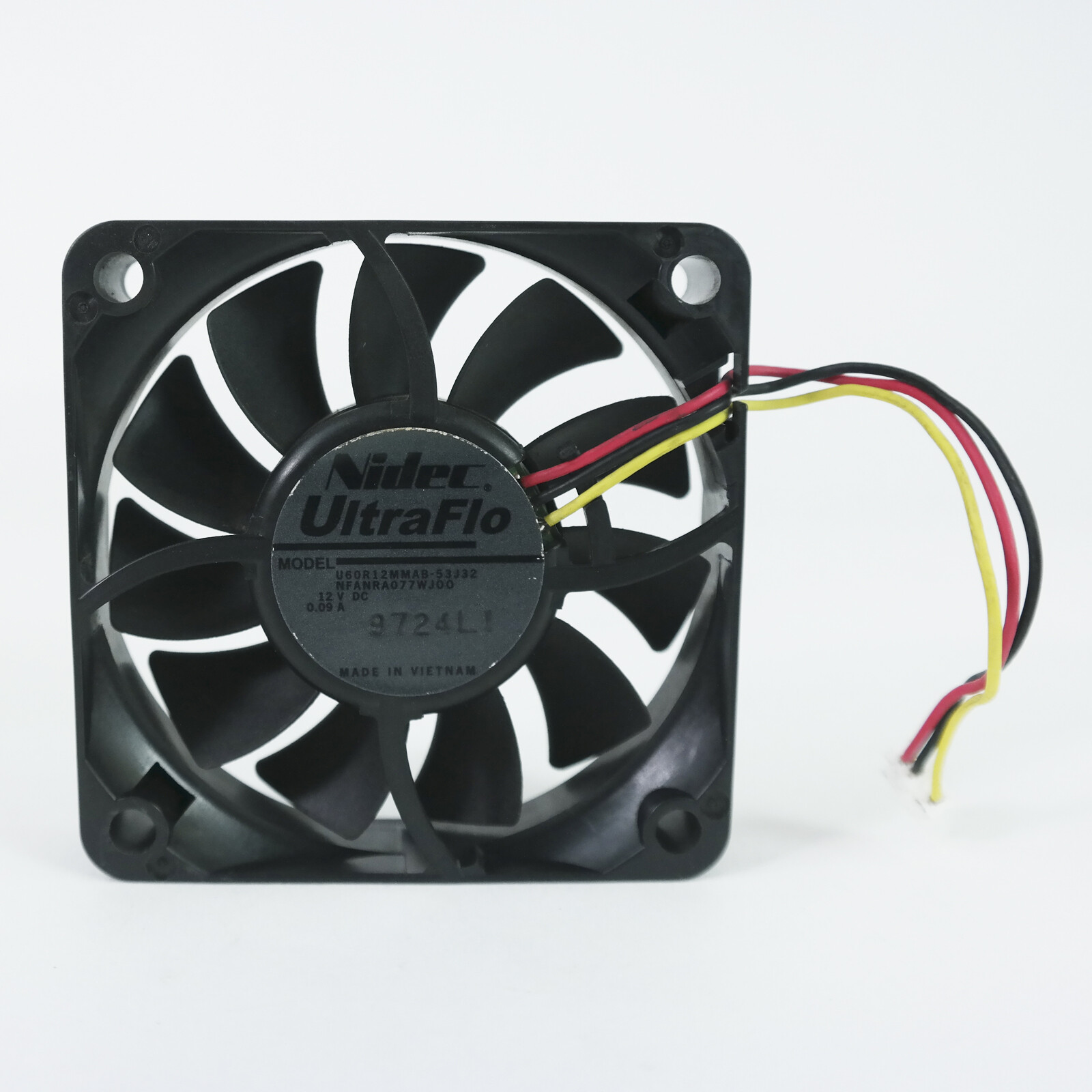 OEM Nidec UltraFlo U60R12MMAB-53 Fan 3pin WD-60C10, WD-65C10, PG-F212X-L | eBay