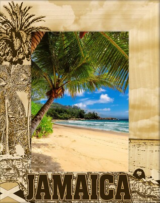 Jamaica Laser Engraved Wood Picture Frame Portrait (4 x 6) | eBay