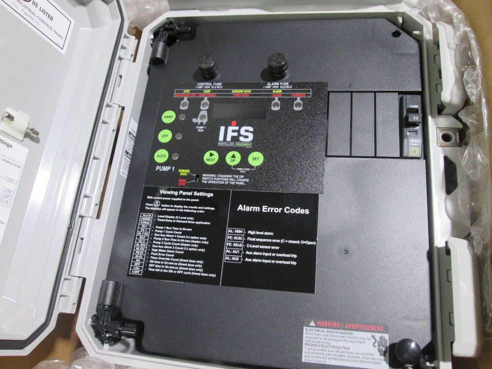 SJE Rhombus IFS21W914C8AC10E Simplex Pump Control Panel W/ C-Level CL40 ...
