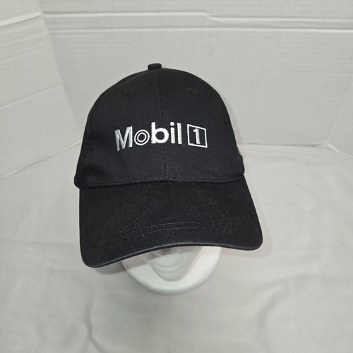 Mobil 1 Pegasus Strapback Hat Black One Size Adjustable Embroidered Euc ...
