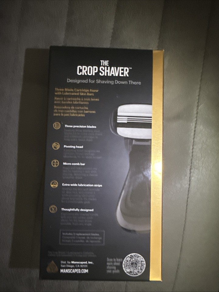 MANSCAPED | The Crop Shaver Men's 3-Blade Stainless Steel, Groin Hair ...