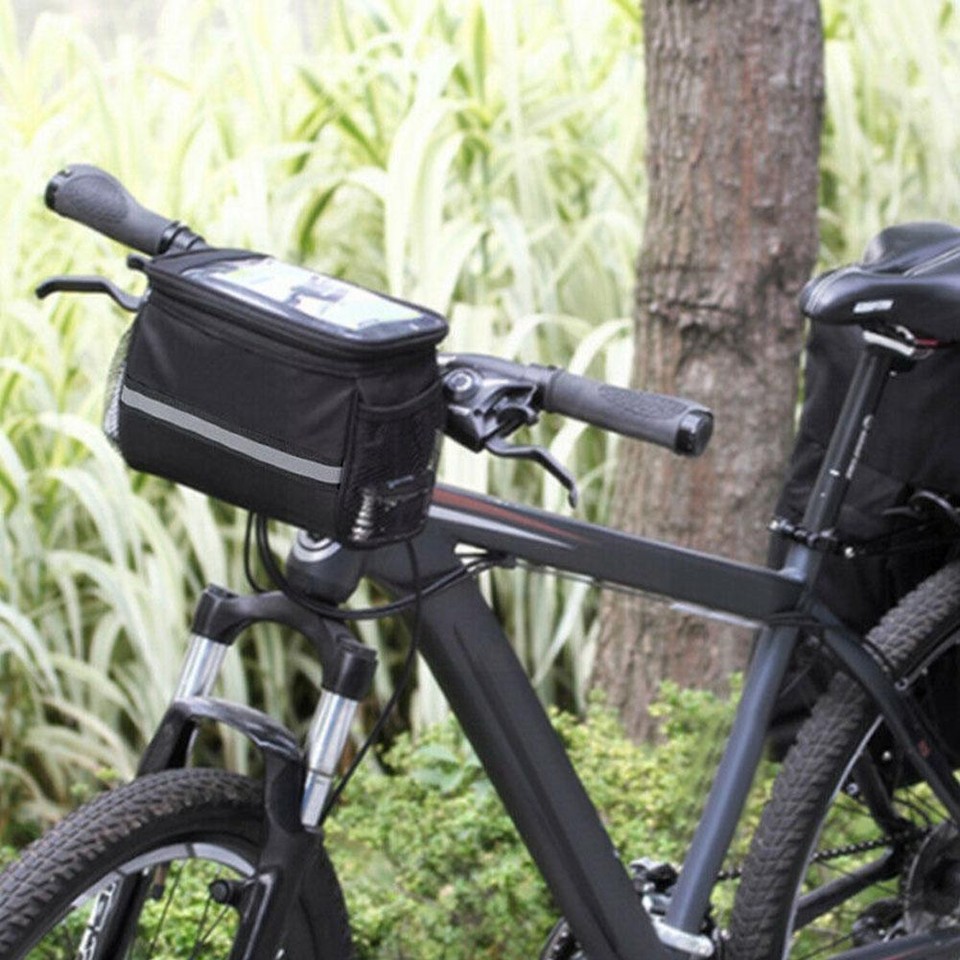 Large Capacity Bicycle Front Handlebar Bag Waterproof Cycling Tube ...