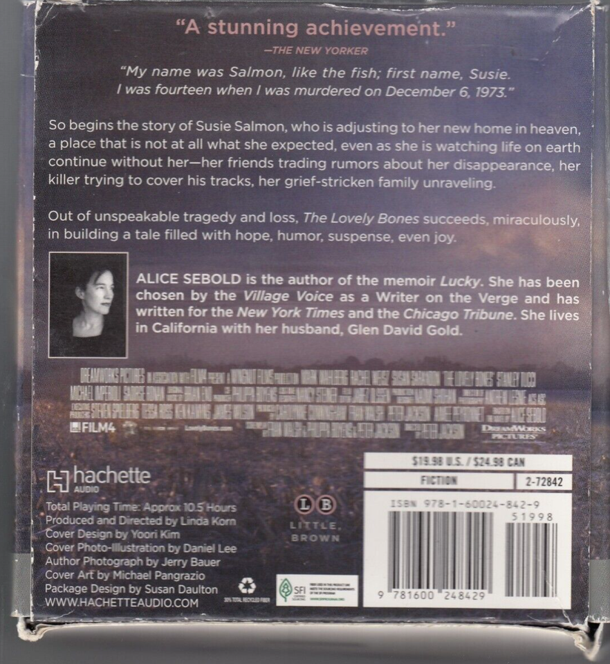 The Lovely Bones by Alice Sebold (2009, Compact Disc, Unabridged ...