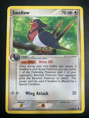 Swellow EX Ruby & Sapphire 46/109 Regular Uncommon Pokemon Trading Card ...