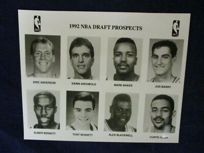 1992 NBA Draft Prospects sheet #7 Glossy Press Photo | eBay