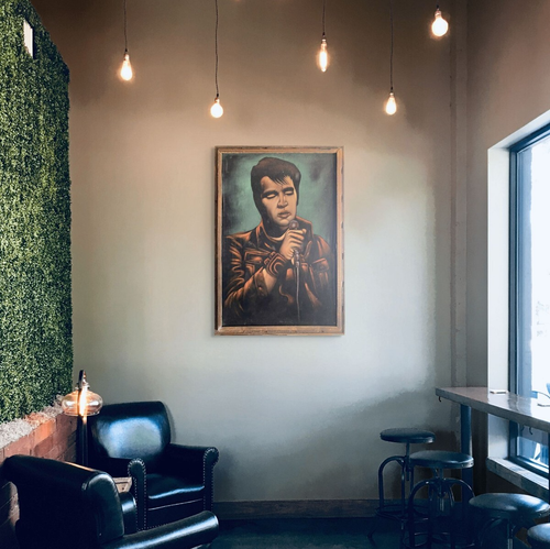 Vintage Fat ELVIS Velvet Painting - Extra Large - Ultimate Kitsch ...