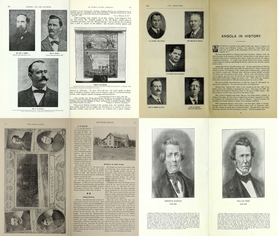 105 Old Rare Books on Indiana History Genealogy Ancestry Family Records ...