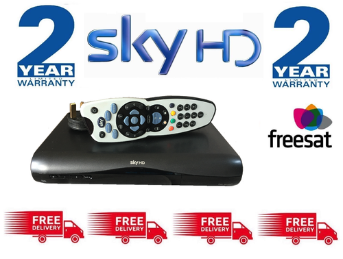 SKY HD Digibox & Remote - Latest Slimline DRX-595 - FREESAT **2 Year ...