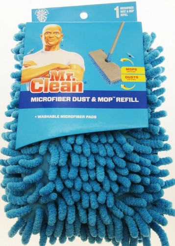 MR. CLEAN Microfiber Dust and Mop Refill Cleaning Head - Light Blue ...