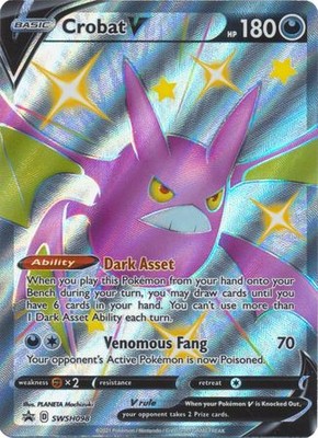 CROBAT V SWSH098 SWORD & SHIELD POKEMON (SHINY FULL ART PROMO, NM) | eBay