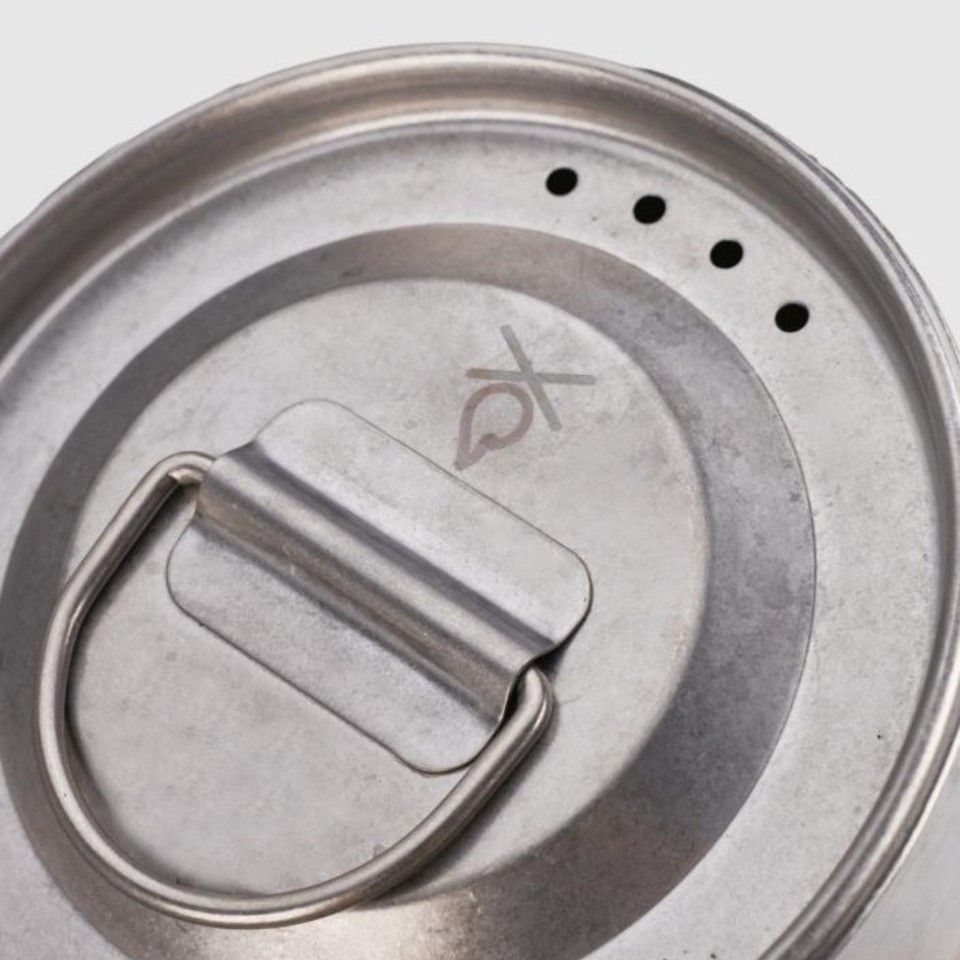 Compact Retro 304 Stainless Steel Pot with Lid 1 L for Hiking and ...