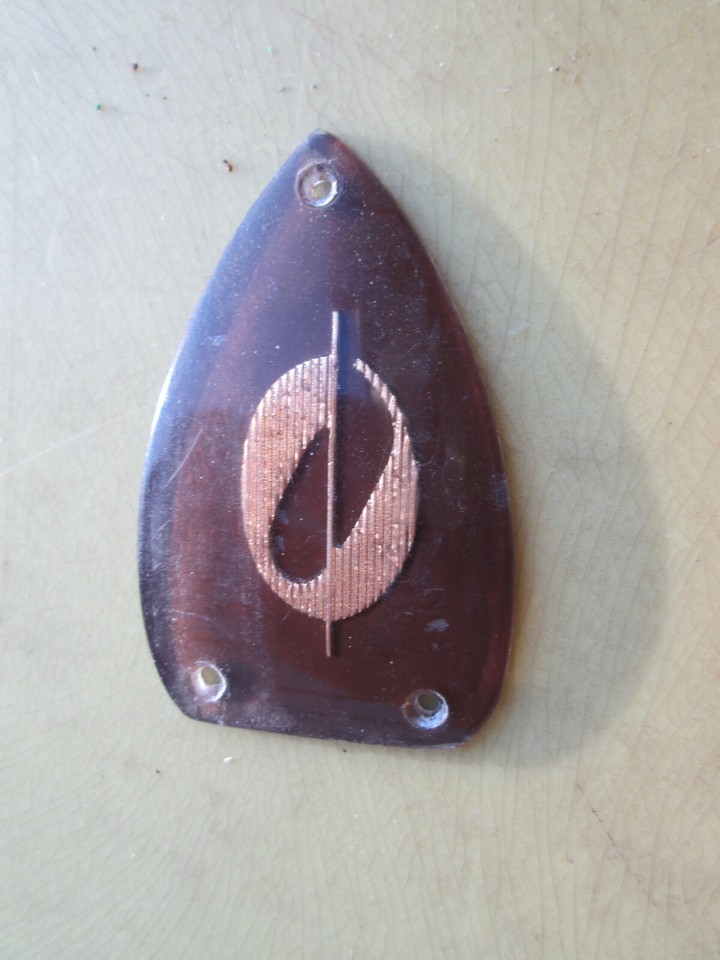 VINTAGE '60s EKO Excellsior Guitar '3-D' LUCITE TRUSS ROD COVER ! Made ...