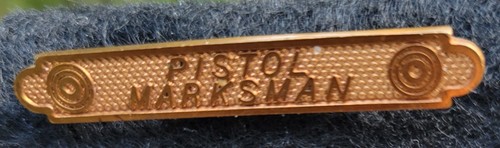 Pistol Marksman Gold Tone Pin Badge Tie Tack Vintage Collectible Pin ...