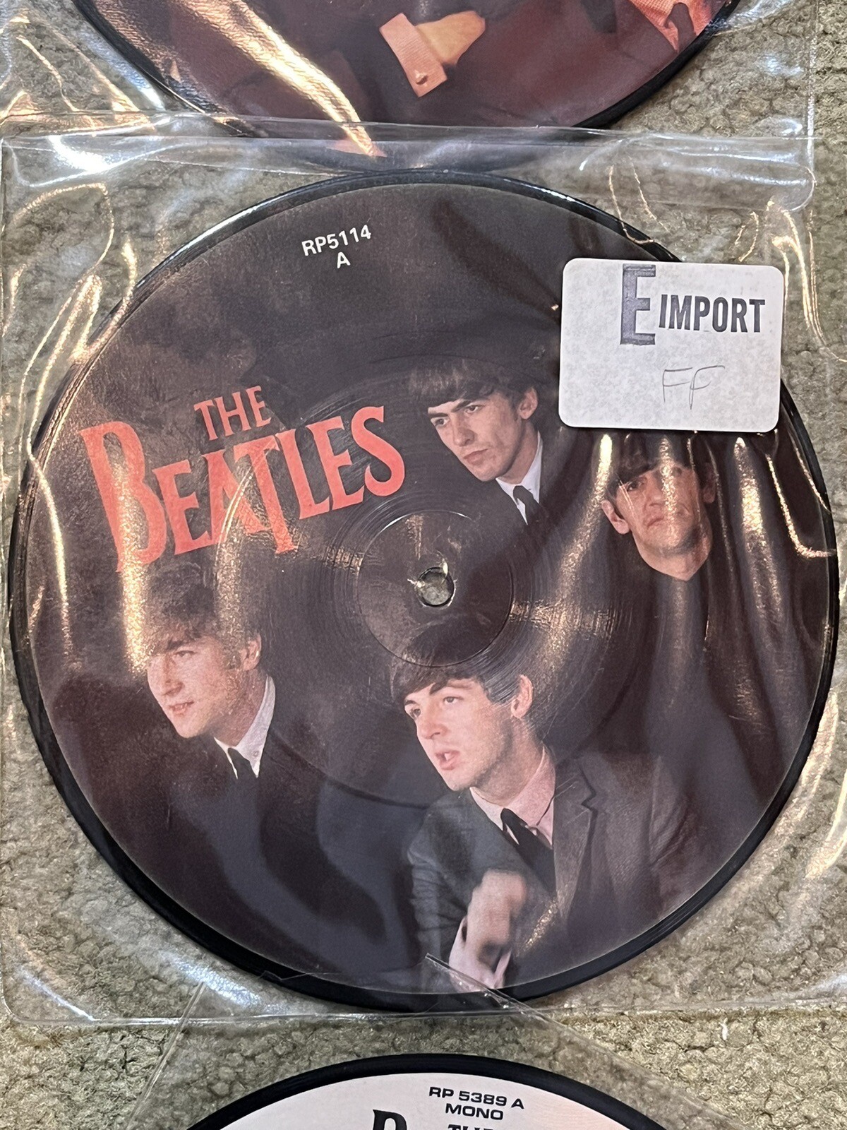 3 The Beatles 7 Inch Picture Disc Vinyl 45 Lot NM 1980’s Set Lennon ...