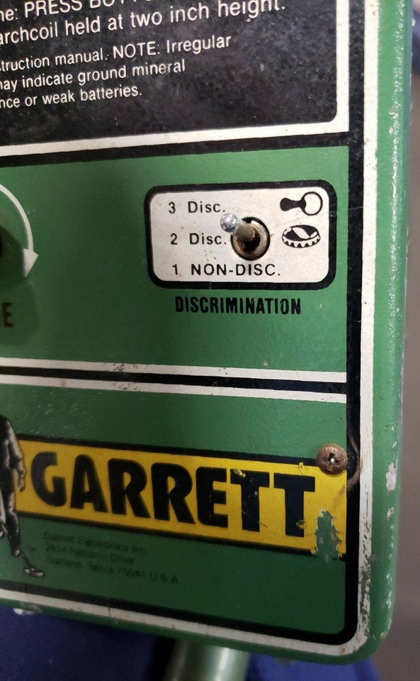 RARE Garrett Metal Detector American SX, Deep Scan TR Discriminator ...