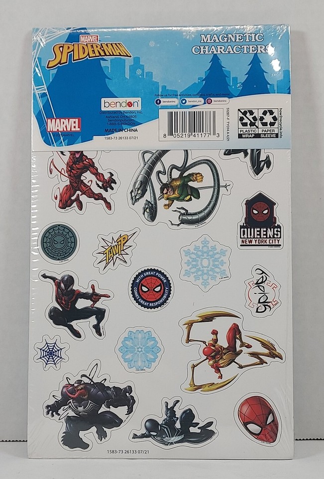 Marvel Spiderman Magnetic Double-Sided Adventure Set Travel Portable ...