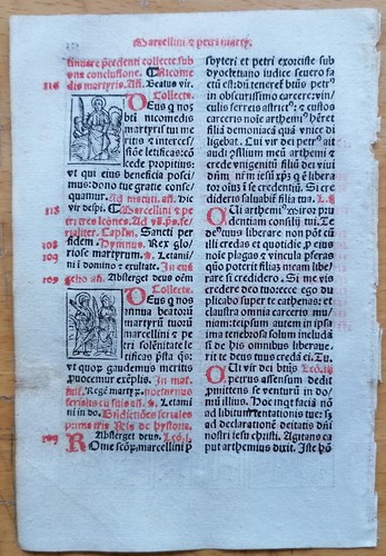 Post Incunable Leaf Brevarium Pataviensis Woodcuts (523) - 1508 | eBay