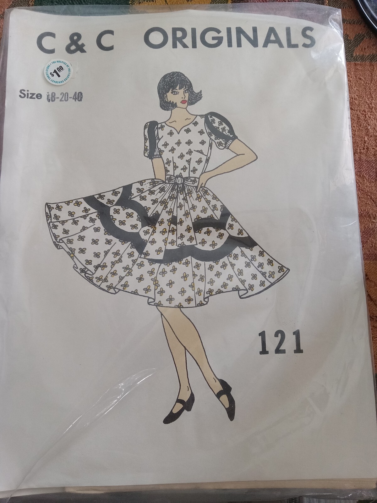 Vintage C & C Originals Square Dance Dress Pattern # 121 Sz 18-20-40 ...