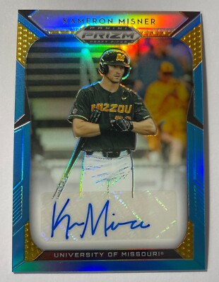 2019 Panini Prizm Draft Picks Kameron Misner Carolina Blue Auto RC 10/ ...
