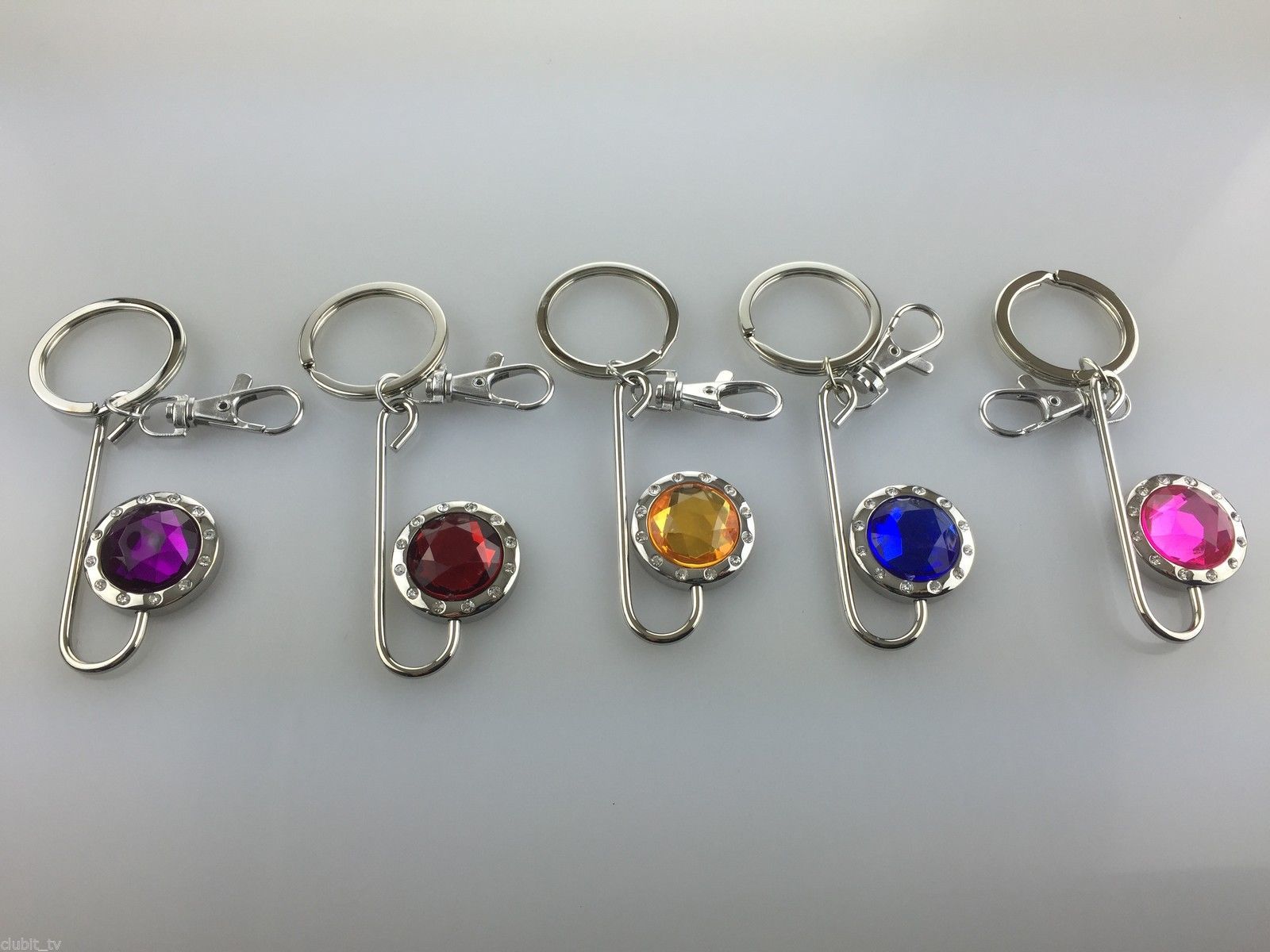 12 Keyrings Mixed Colours Fancy Key Holders Keychain NEW Wholesale Job ...