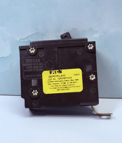 Eaton Cutler-Hammer QBHW1020 20 1 Pole Thermal Magnetic Circuit Breaker ...
