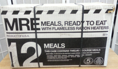 MRE MEALS, READY TO EAT 12 3 COURSE MEALS WITH FLAMELESS RATION HEATERS ...