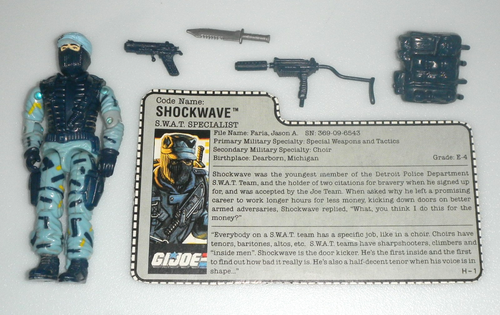 1988 Vintage G.I. GI Joe Lot 3.75 ARAH Shockwave v1 Figure & Card *100% ...