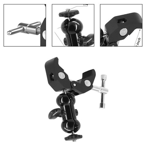 Flexible Camera Clamp Mount Bracket for DSLR and Accessories with 14 20 ...