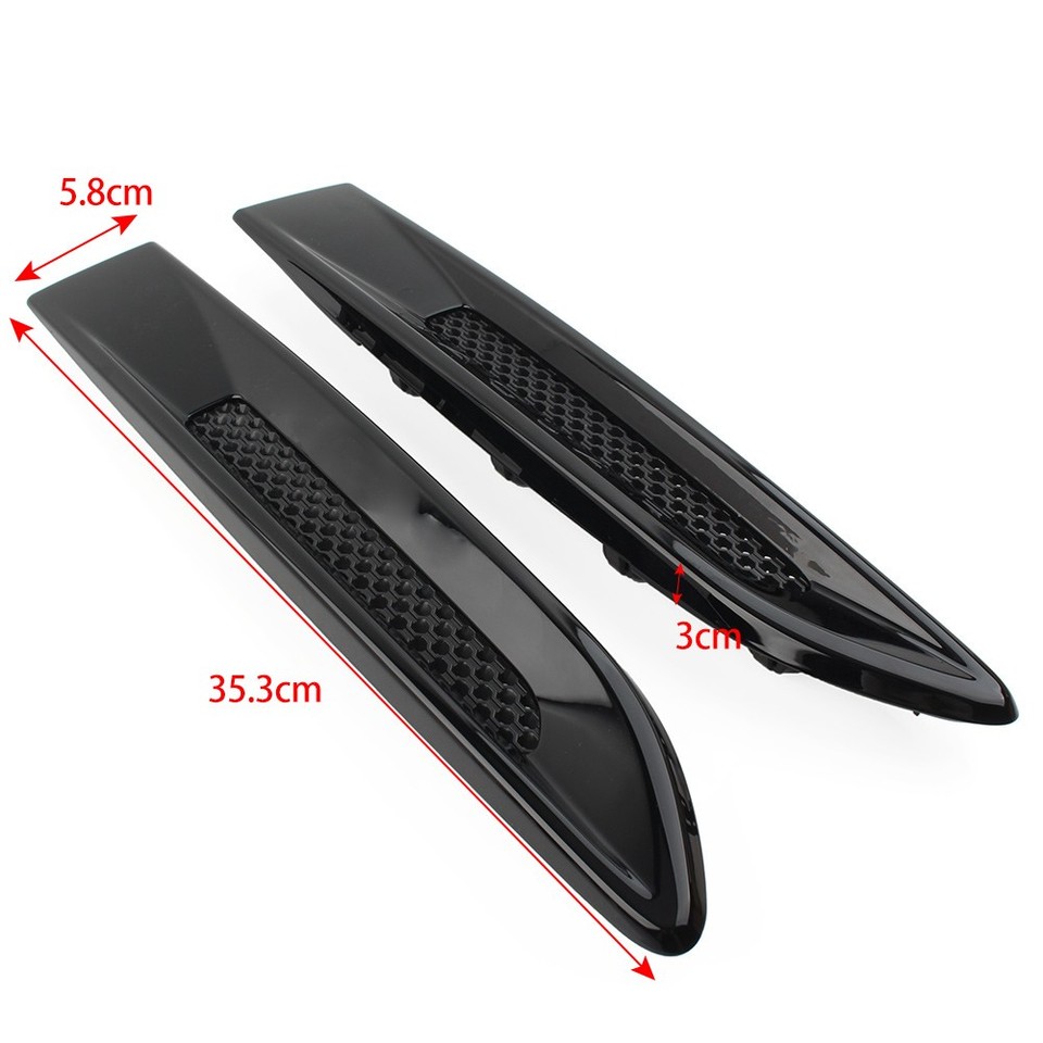 Black Front Side Fender Air Vent Outlet Grille Trim Fit Jaguar XE F ...