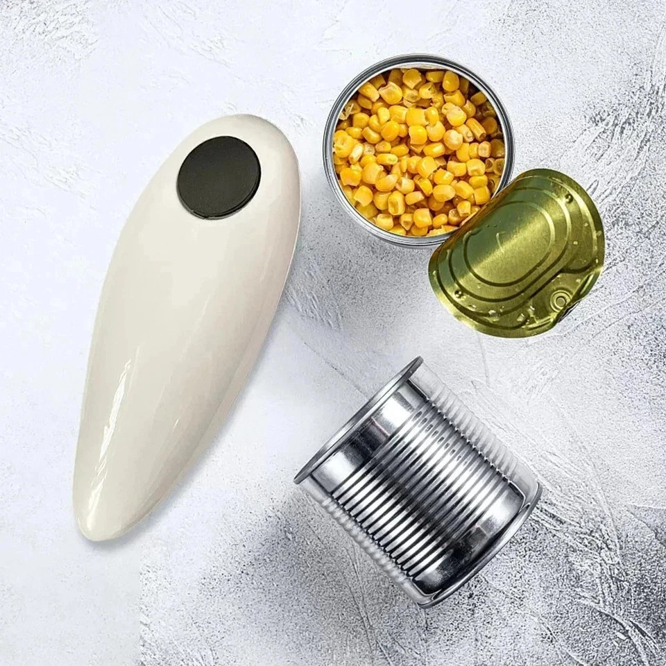 Electric Tin Can Opener Automatic One Touch Battery Operated Cooks for ...