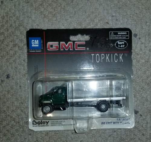 HO Boley 3003-56 GMC Topkick 3 Axle Flatbed Truck Green Silver NIP GB ...