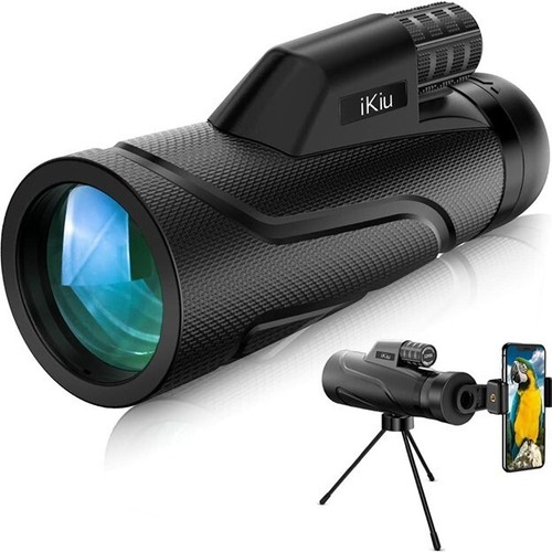 Ikiu Monocular Telescope 12x50 HD Luminous Compass+ Smartphone Holder ...