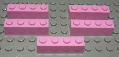 Lego Stein 1x4 Pink 5 Stück (187) | eBay