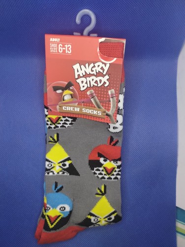 Mens Angry Birds Character Crew Socks Multicolored Size 6-12 | eBay
