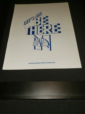 NBC Let's All Be There Rare Original Promo Ad Framed! | eBay