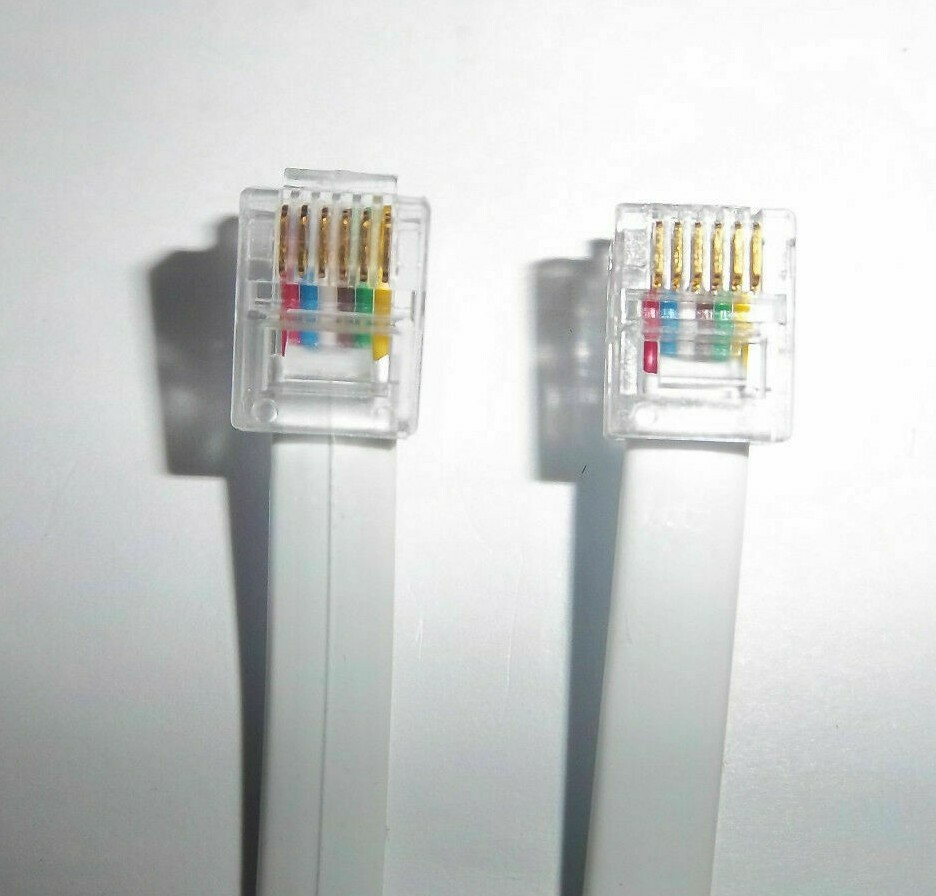 RJ12 TELEPHONE DCC RAILWAY DIGITRAX LOCONET HORNBY DATA CABLE 6PIN ...