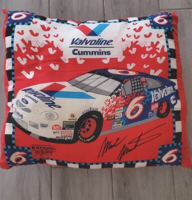 Vintage Nascar Racing #6 Mark Martin Valvoline Couch Plush Throw Pillow ...