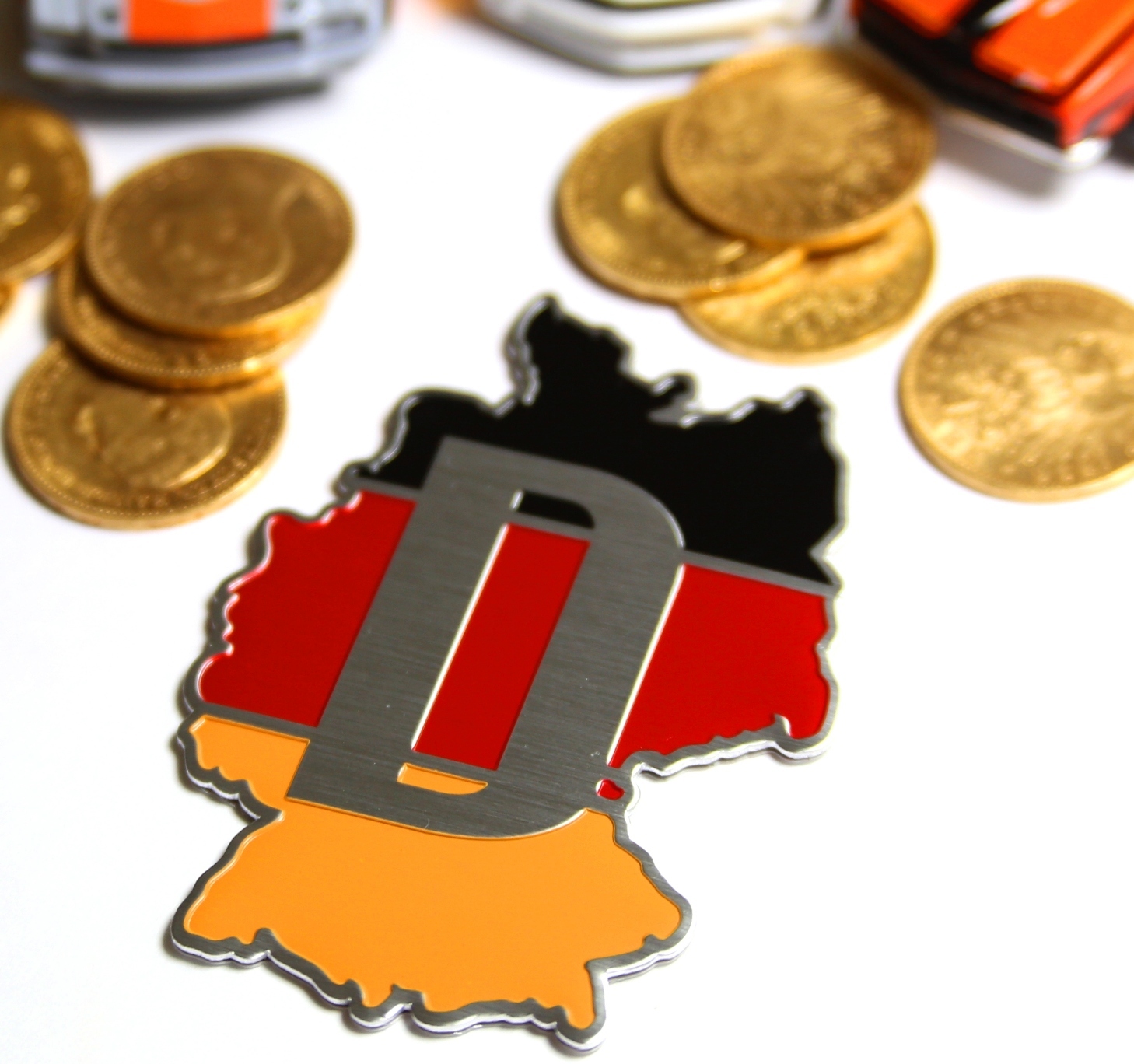 3D Metall BRD Flagge Fahne Logo Schild Sticker Schriftzug Emblem Badge ...