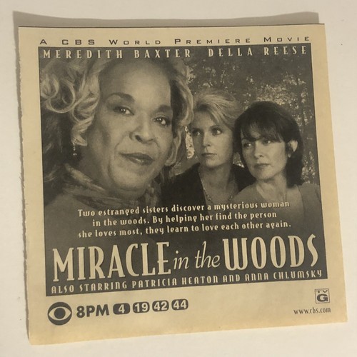 Miracle In The Woods Print Ad Advertisement Della Reese Meredith Baxter pa7 | eBay