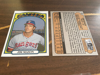 1972 Topps Baseball Jim Mason Custom Card Texas Rangers B1-27 | eBay