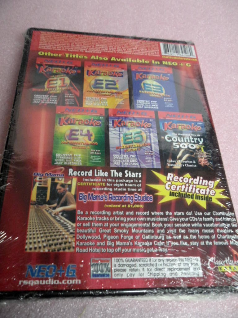 Chartbuster Karaoke - RSQ NEO+G Player ONLY Vol 6 450 Songs - NEO+G DVD ...