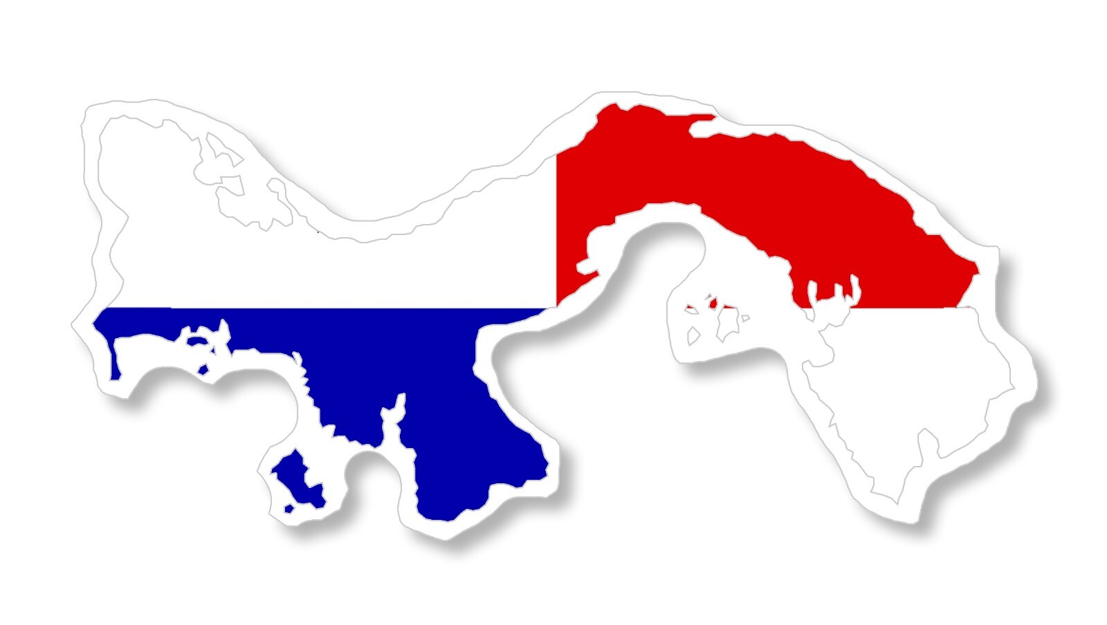 Panama Country Flag Map Car Truck Window Laptop Cooler Vinyl Sticker ...