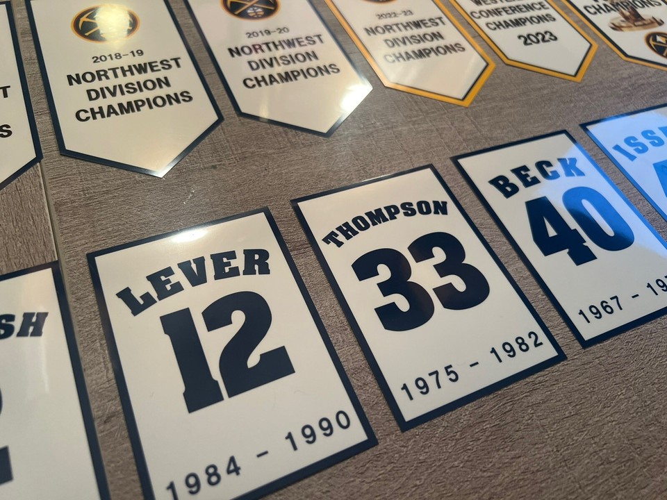 4 Sizes - Denver Nuggets Championship Division and Retired # DECAL ...